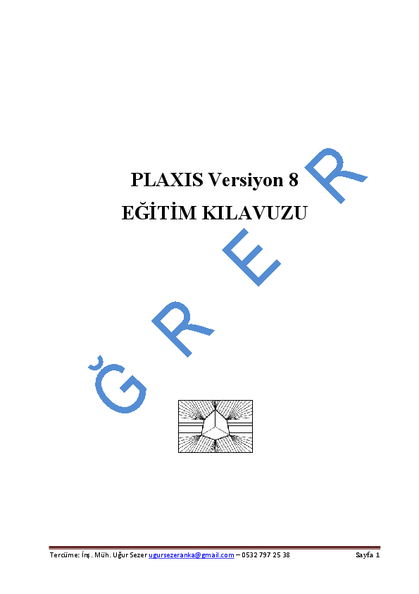(PDF) PLAXIS Versiyon 8 EĞİTİM KILAVUZU
