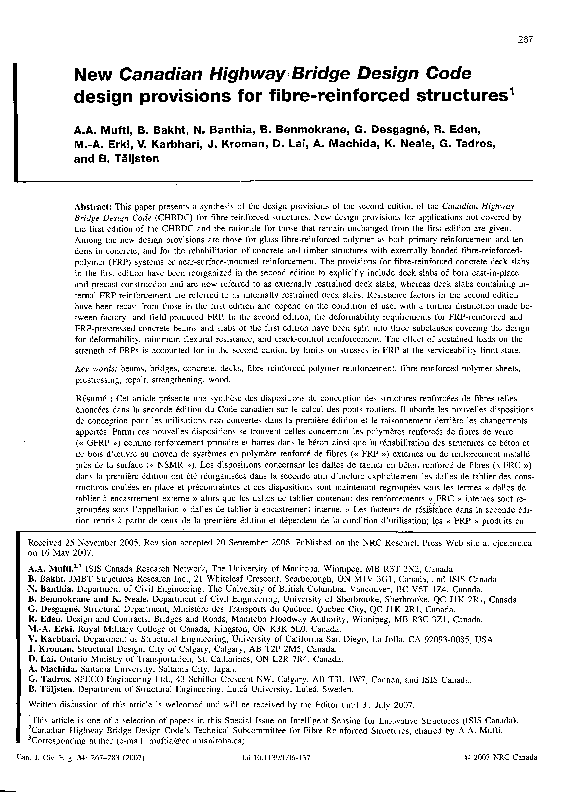 (PDF) Erratum: New Canadian Highway Bridge Design Code design ...