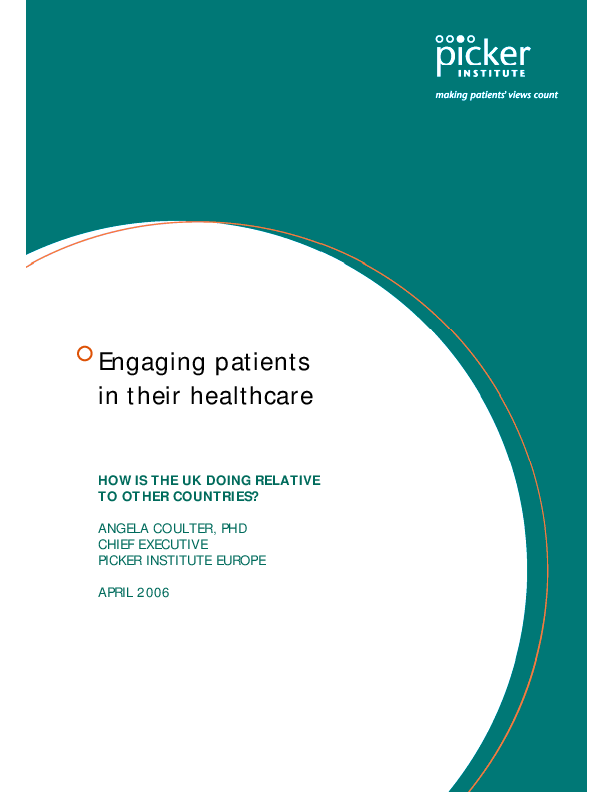 (PDF) Engaging patients in healthcare
