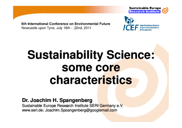 (PDF) Sustainability Science - Science for and of Sustainability