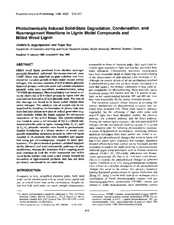 (PDF) Photochemically Induced Solid-State Degradation, Condensation ...
