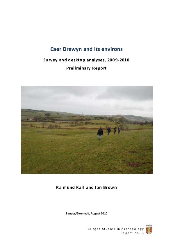 (PDF) Caer Drewyn and its environs. Survey and desktop analyses, 2009 ...