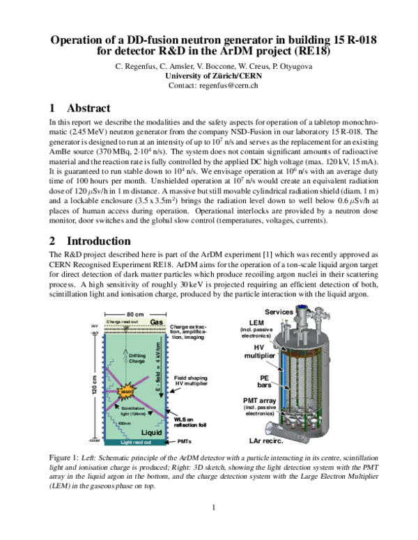 (PDF) Operation of a DD-fusion neutron generator in building 15 R-018 ...