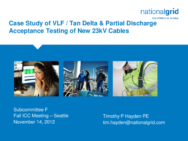 (PDF) Case Study of VLF / Tan Delta & Partial Discharge Acceptance ...