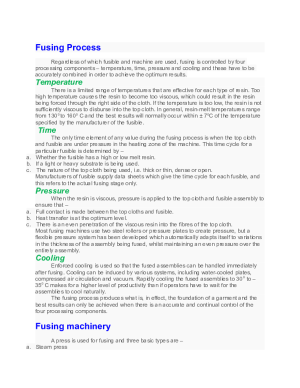 (DOC) Fusing Process