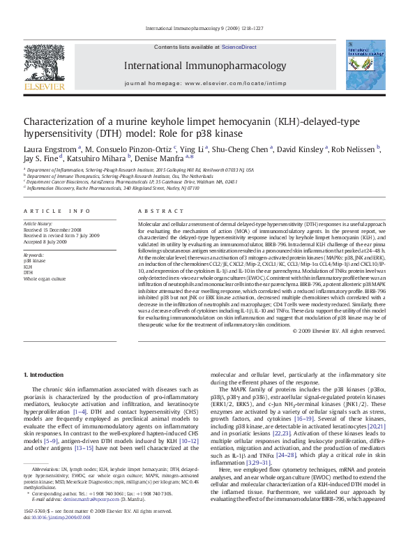(PDF) Characterization of a murine keyhole limpet hemocyanin (KLH ...
