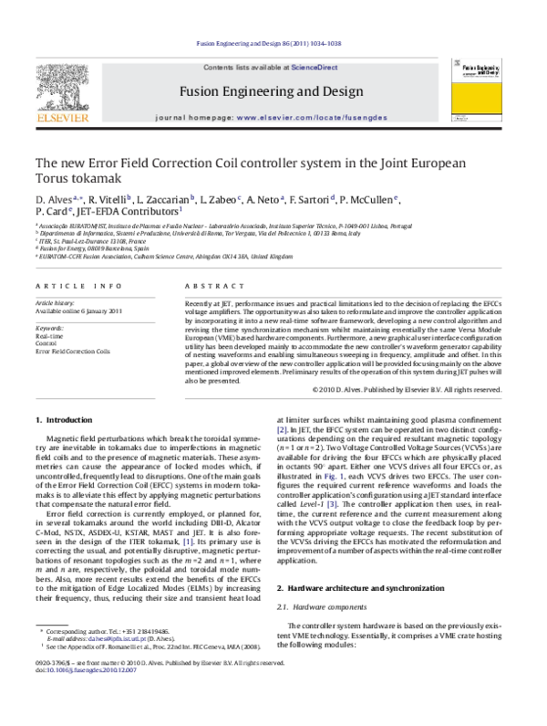 (PDF) The new Error Field Correction Coil controller system in the ...