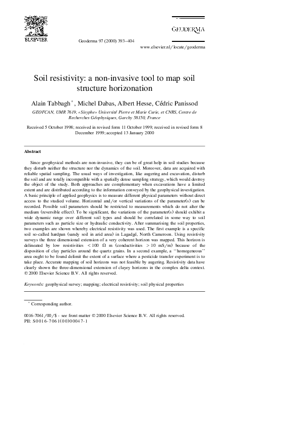 (PDF) Soil resistivity: a non-invasive tool to map soil structure ...