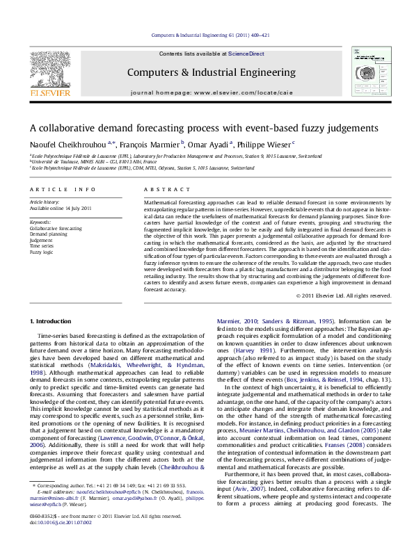(PDF) A collaborative demand forecasting process with event-based fuzzy ...