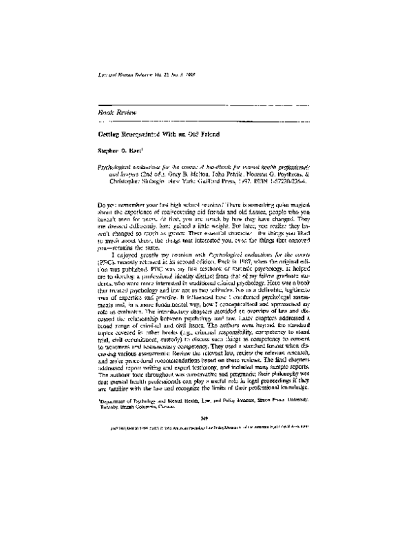 (PDF) Getting reacquainted with an old friend