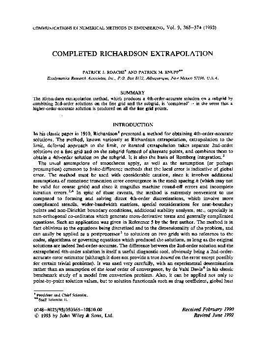(PDF) Completed Richardson extrapolation
