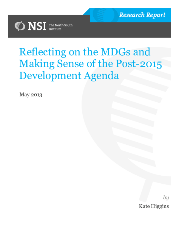 (PDF) Reflecting on the MDGs and Making Sense of the Post-2015 ...