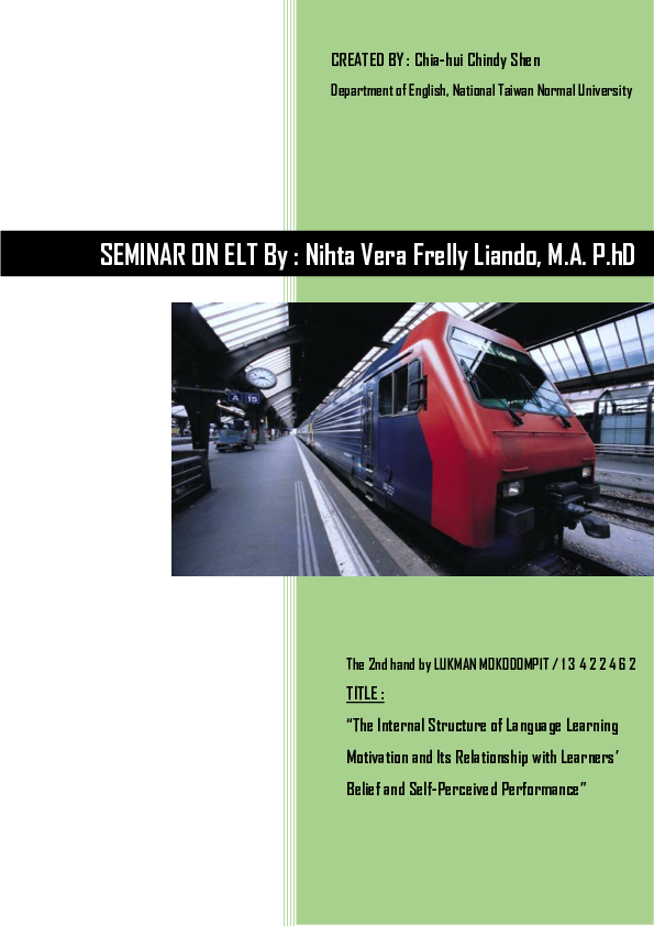 (PDF) CREATED BY TITLE : " The Internal Structure of Language Learning ...