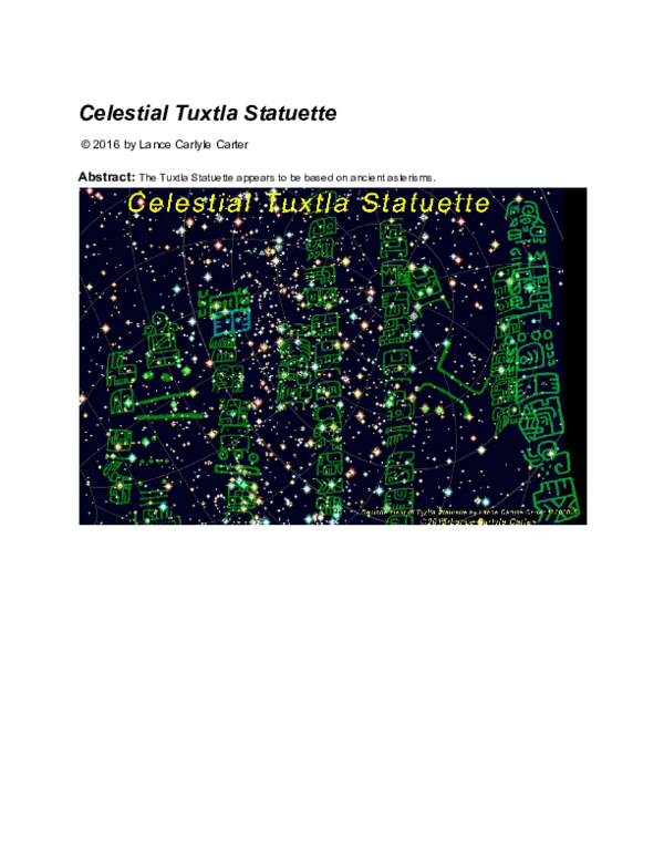 (PDF) Celestial Tuxtla Statuette | Lance Carlyle Carter - Academia.edu