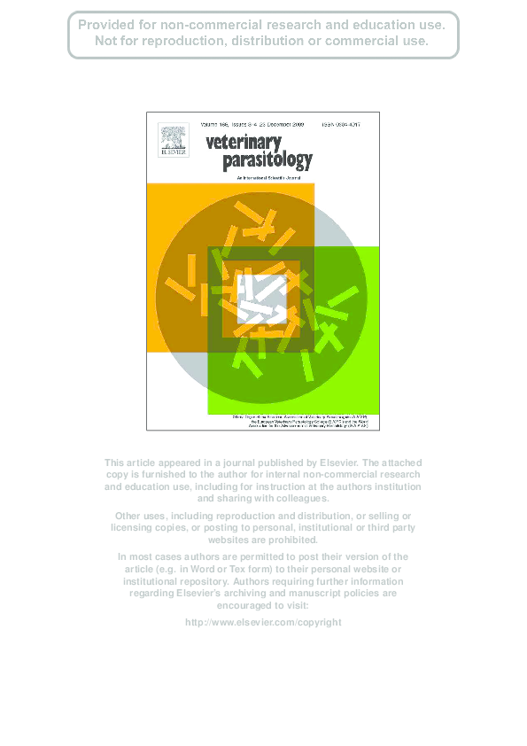 Pdf Larvicidal Effect Of Imidacloprid Moxidectin Spot On Solution In