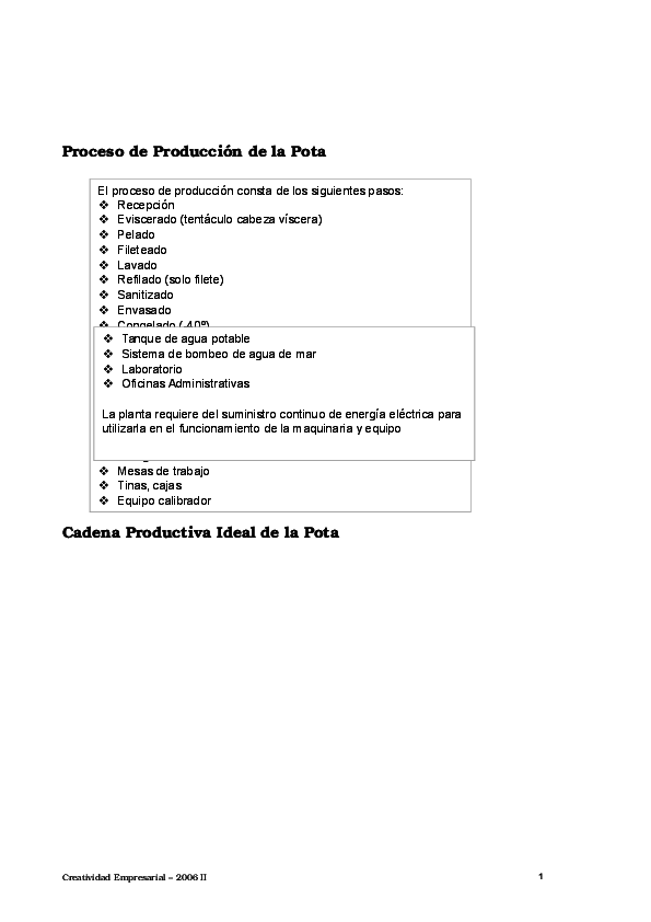 (DOC) Proceso de Producción de la Pota Cadena Productiva Ideal de la Pota