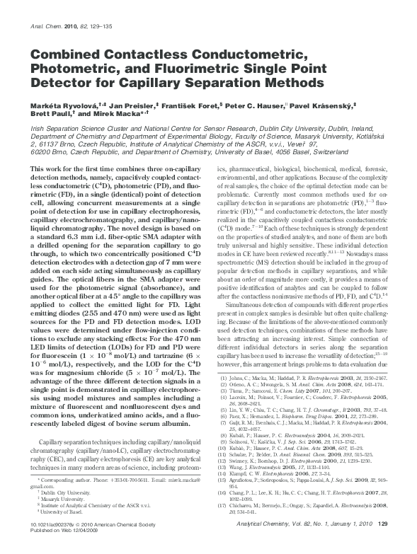 (PDF) Combined Contactless Conductometric, Photometric, and ...
