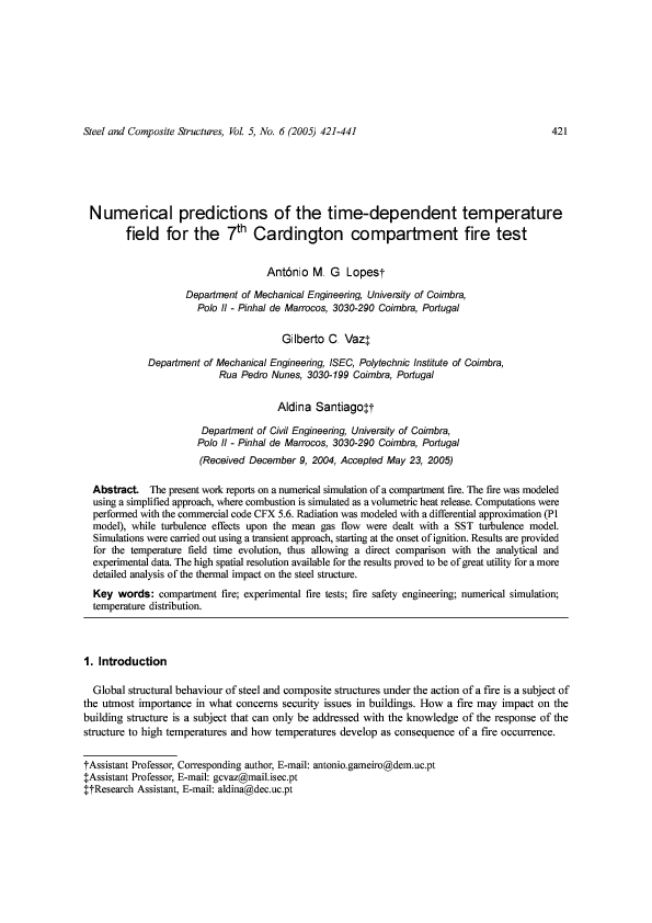 (PDF) Numerical predictions of the time-dependent temperature field for ...