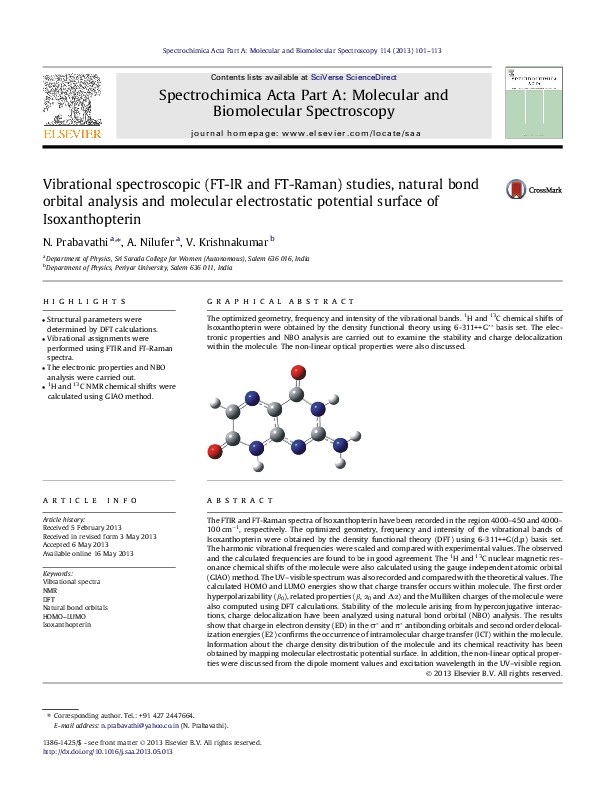 Vibrational spectroscopic (FTIR and FT Raman) studies, first order hyperpolarizabilities and ...