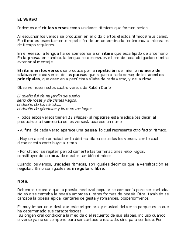 El verso