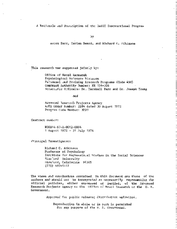 (PDF) A Rationale and Description of the BASIC Instructional Program ...