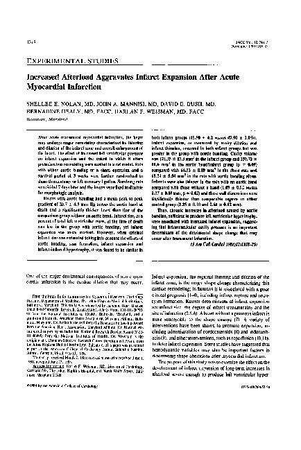 (PDF) Increased afterload aggravates infarct expansion after acute ...