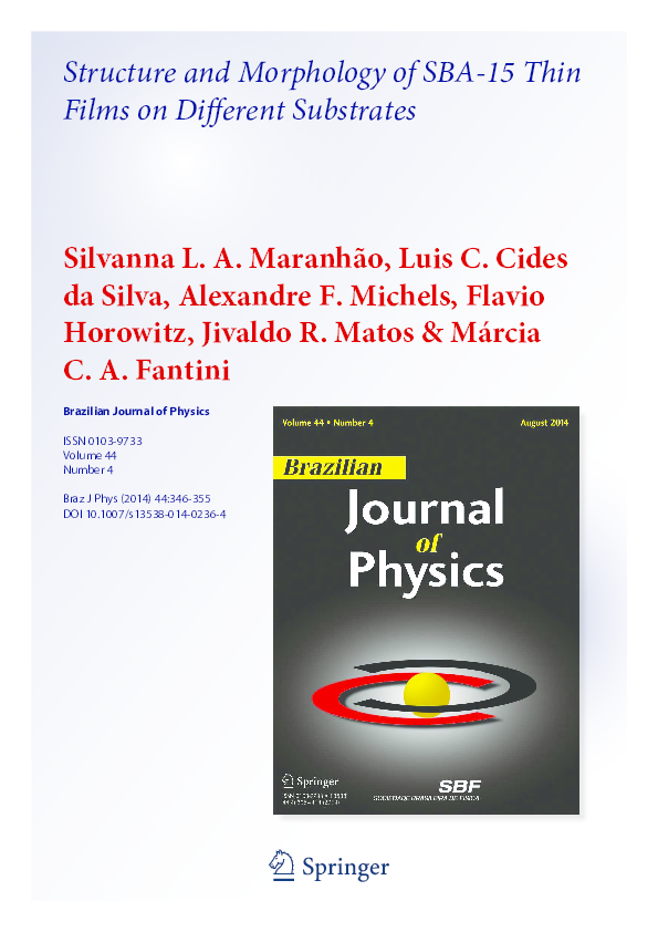 (PDF) Structure and Morphology of SBA-15 Thin Films on Different Substrates