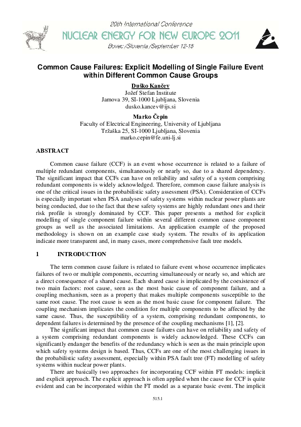 (PDF) A new method for explicit modelling of single failure event ...