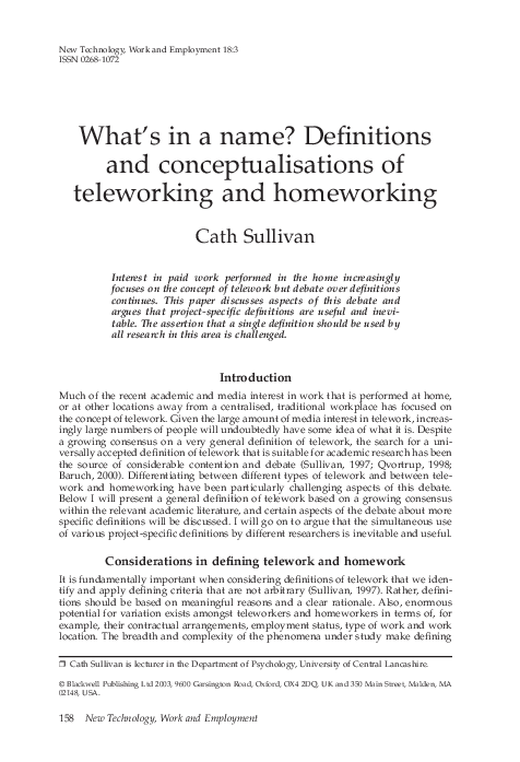 (PDF) What's in a name? Definitions and conceptualisations of ...