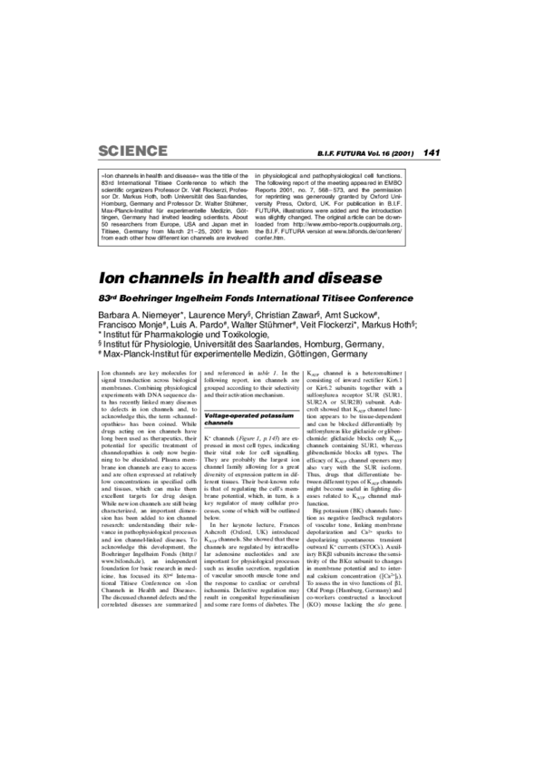 (PDF) Ion channels in health and disease
