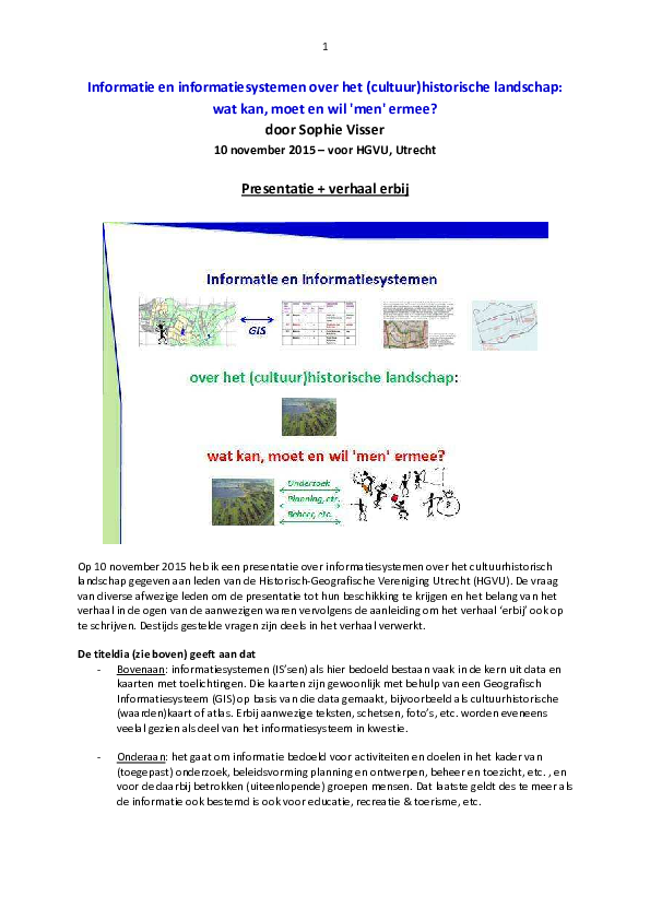(PDF) Informatie en informatiesystemen over het (cultuur)historische landschap: wat kan, moet en ...