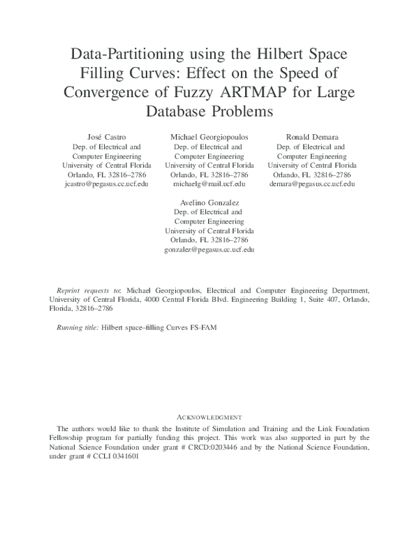 (PDF) Data-partitioning using the Hilbert space filling curves: Effect on the speed of ...