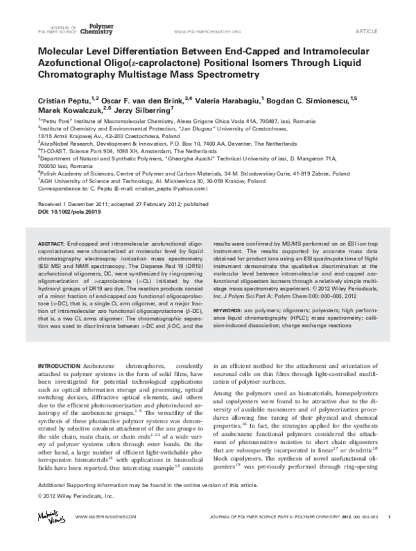 (PDF) Molecular level differentiation between end-capped and ...