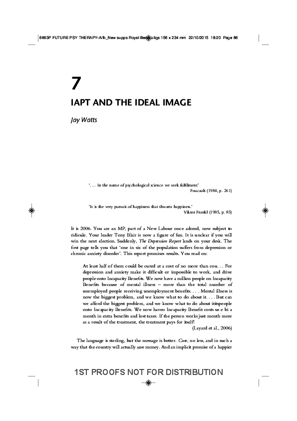 (PDF) IAPT and the Ideal Image