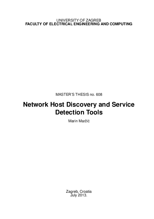 (PDF) Network Host Discovery and Service Detection Tools