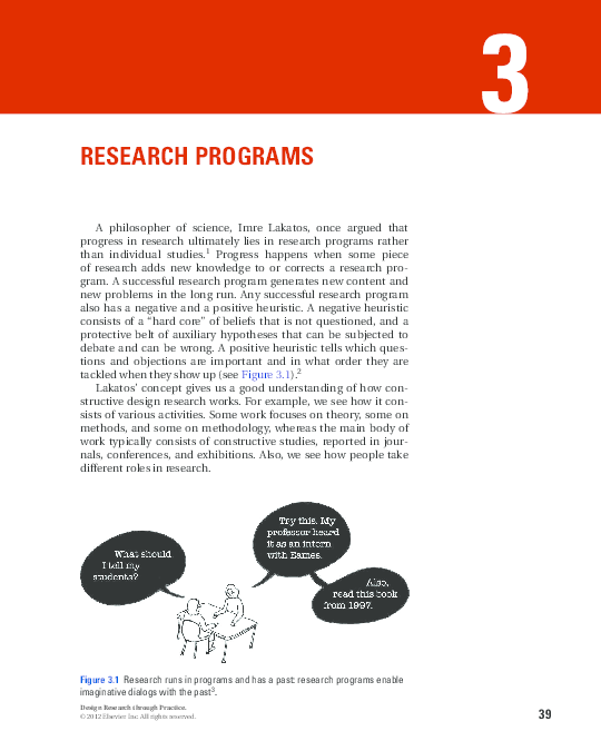 (PDF) 3. RESEAR PROGRAMS_Design Research Through Practice, From The Lab ...