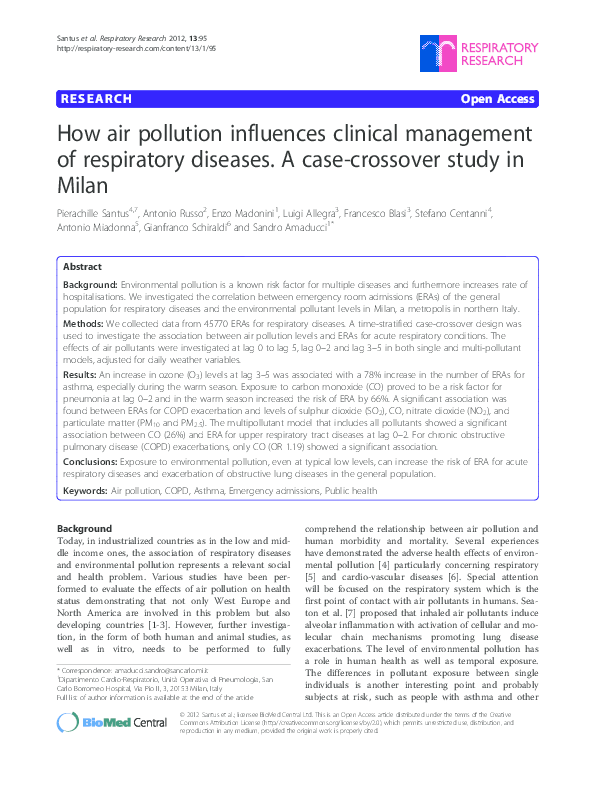 (PDF) How air pollution influences clinical management of respiratory ...