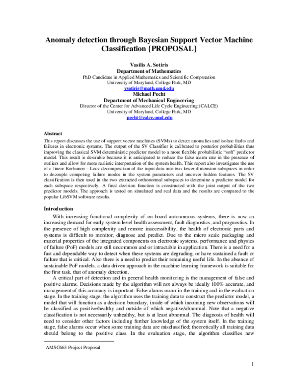 Pdf Anomaly Detection Through A Bayesian Support Vector Machine