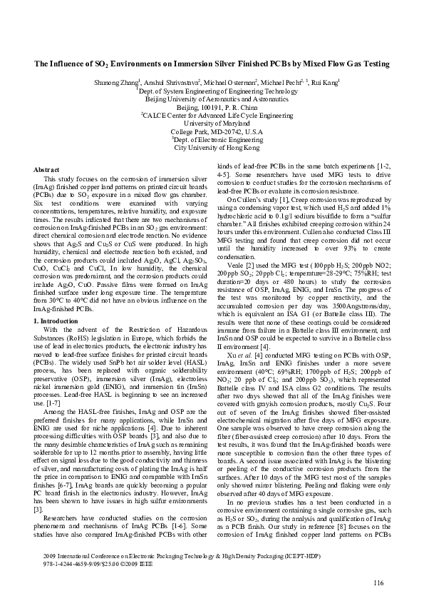 (PDF) The influence of SO2 environments on immersion silver finished ...