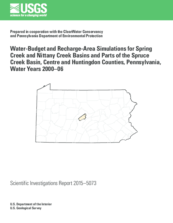 (PDF) Water-budgets and recharge-area simulations for the Spring Creek ...