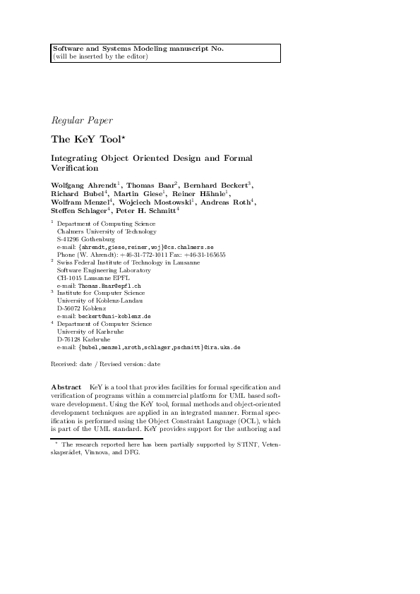 (PDF) Integrating Object-Oriented Design and Formal Methods Appendix