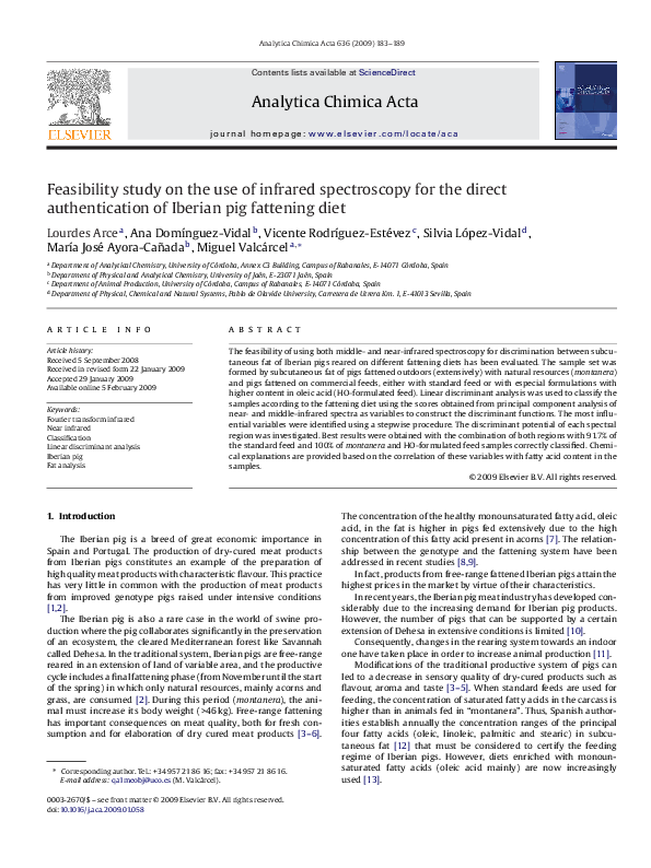 (PDF) Feasibility study on the use of infrared spectroscopy for the direct authentication of ...