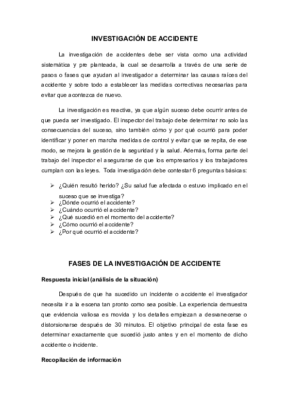 (DOC) INVESTIGACIÓN DE ACCIDENTE