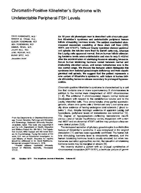 (PDF) Chromatin-positive Klinefelter's syndrome with undetectable ...