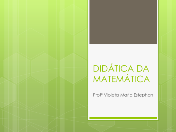 (PDF) DIDÁTICA DA MATEMÁTICA