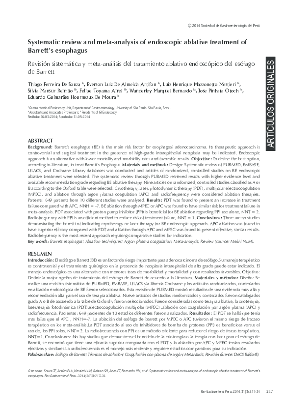 (PDF) Systematic review and meta-analysis of endoscopic submucosal dissection versus transanal ...