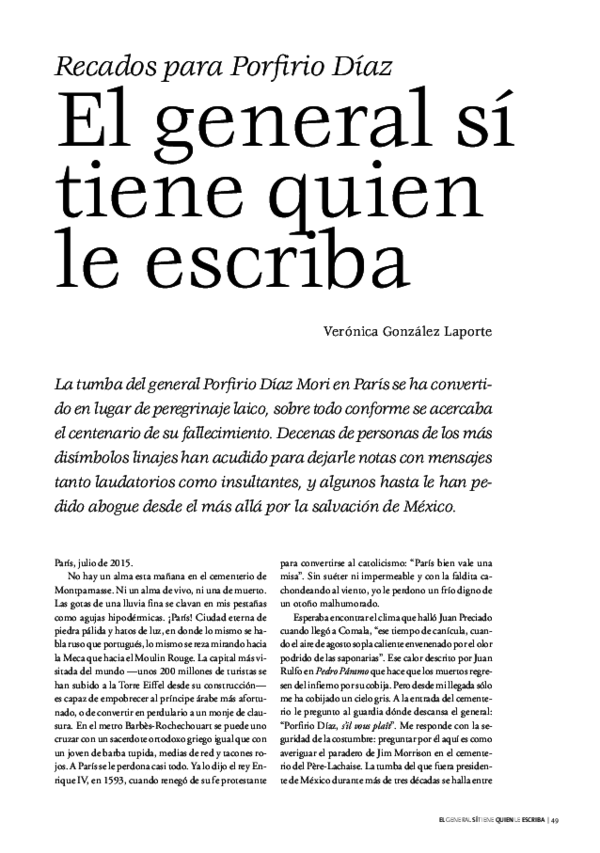 (PDF) El general si tiene quien le escriba | Hectgon Arquecon ...
