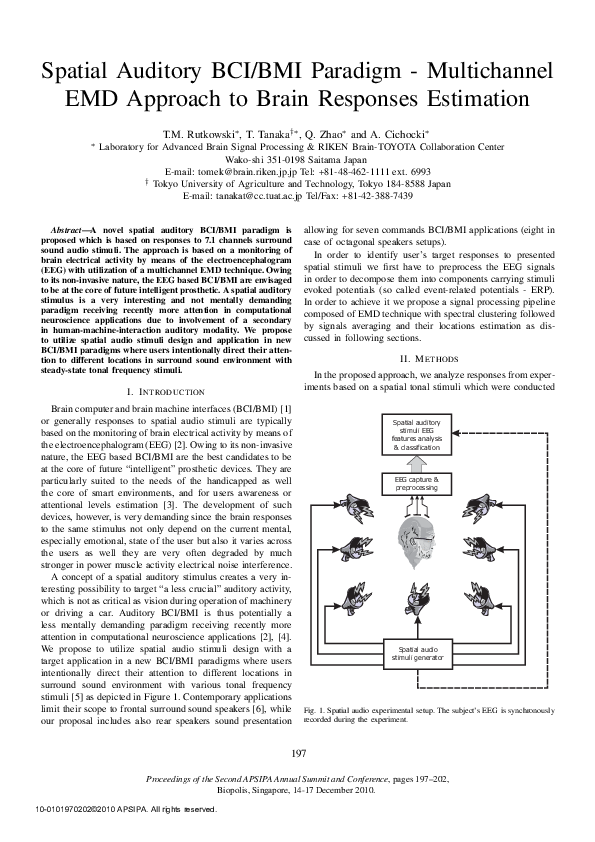 (PDF) Spatial auditory BCI/BMI paradigm-Multichannel EMD approach to ...
