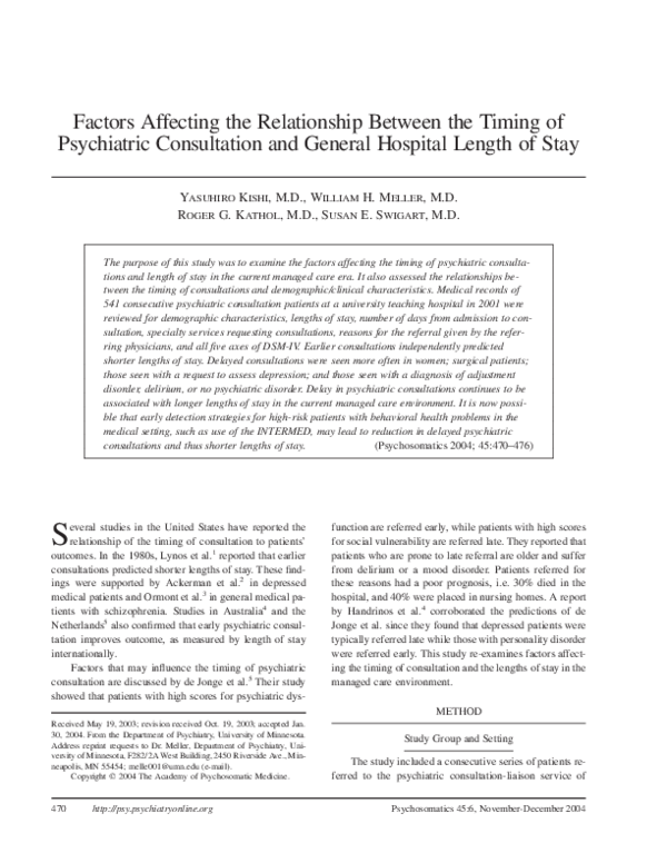 (PDF) Factors Affecting the Relationship Between the Timing of ...