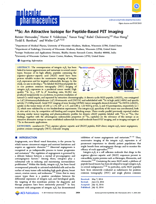 (PDF) (44)Sc: an attractive isotope for peptide-based PET imaging